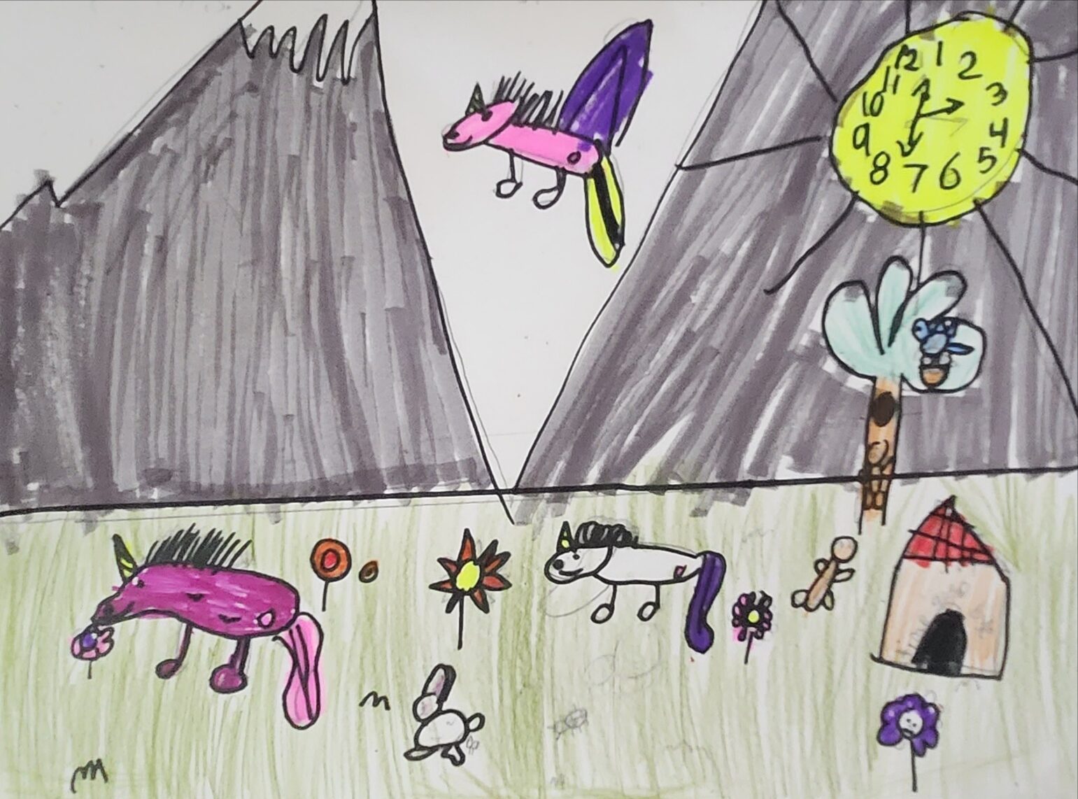Clock Unicorn Land - Art Starts