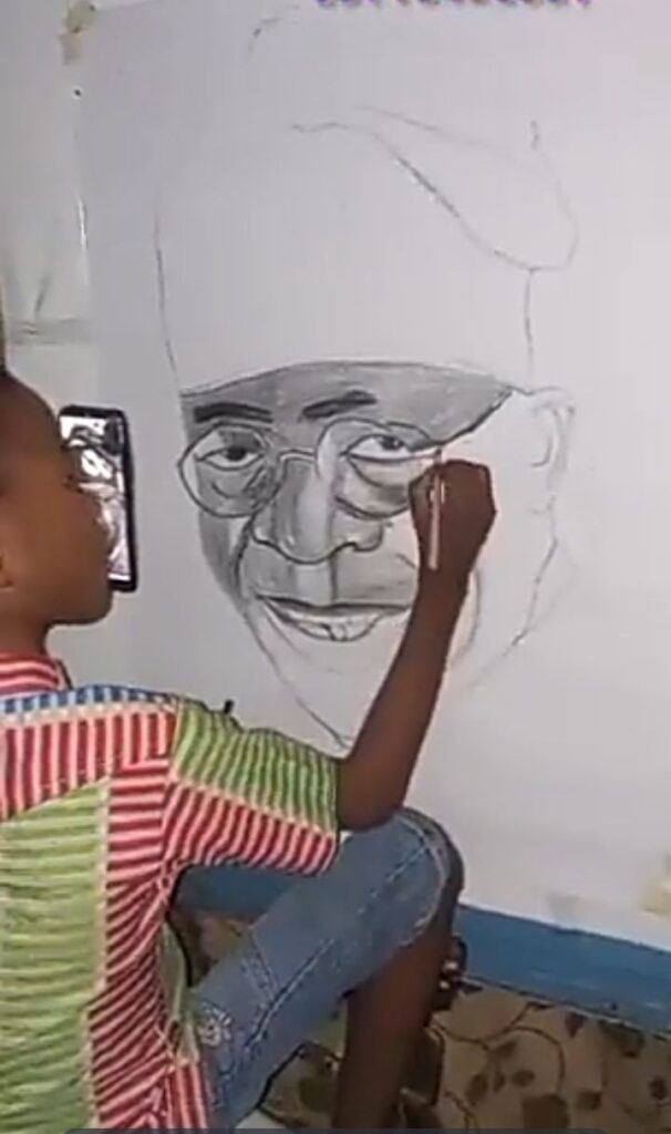 Pencil Sketch Portrait of President Bola Ahmed Tinubu, The President of ...